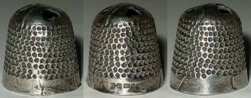 Silver Copy of Tudor Bronze Original, Crown Pierced with Three Trefoils